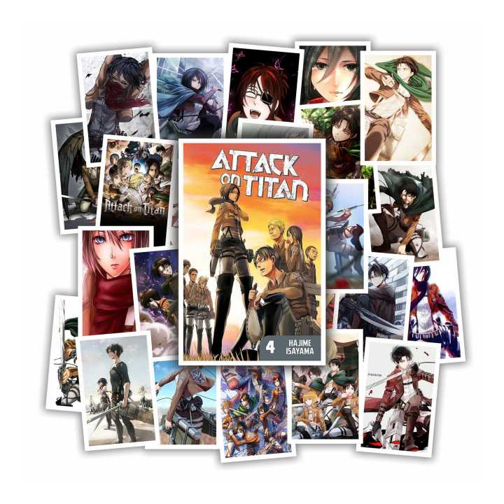 KYVOR Attack On Titan Anime Collectible Lomocard Pack of 25pcs | Daraz ...