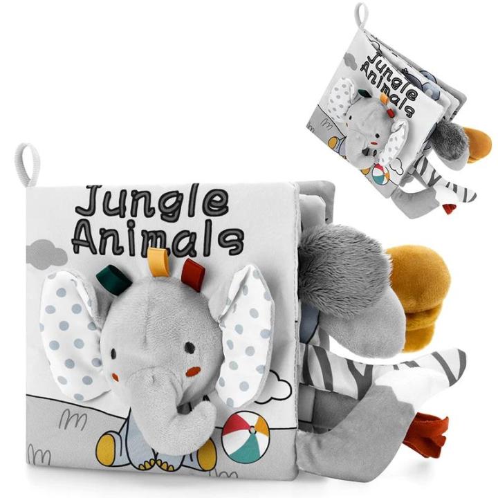 Soft 3D Touch Baby Cloth Book - High Contrast, Early Learning Toy for 0 ...