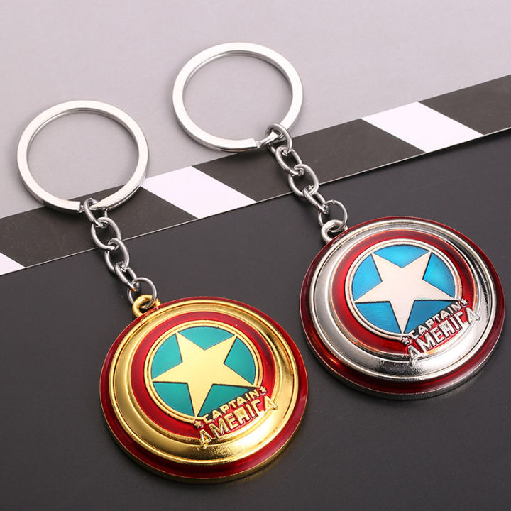 ANX Marvel Captain America Shield Keyring Stainless Metal/Marvel Comics ...