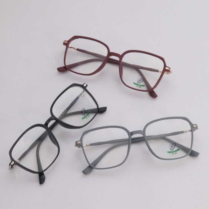 Blue Ray Cut Square Design Grey, Black & Maroon Colour Frame Glass For ...