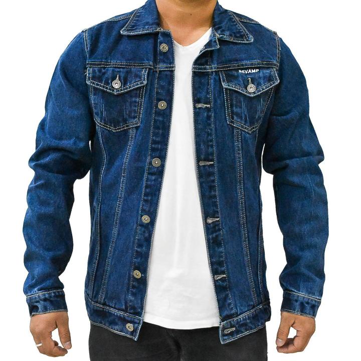 Revamp Dark Blue Denim Jeans Jacket For Men | Daraz.com.np