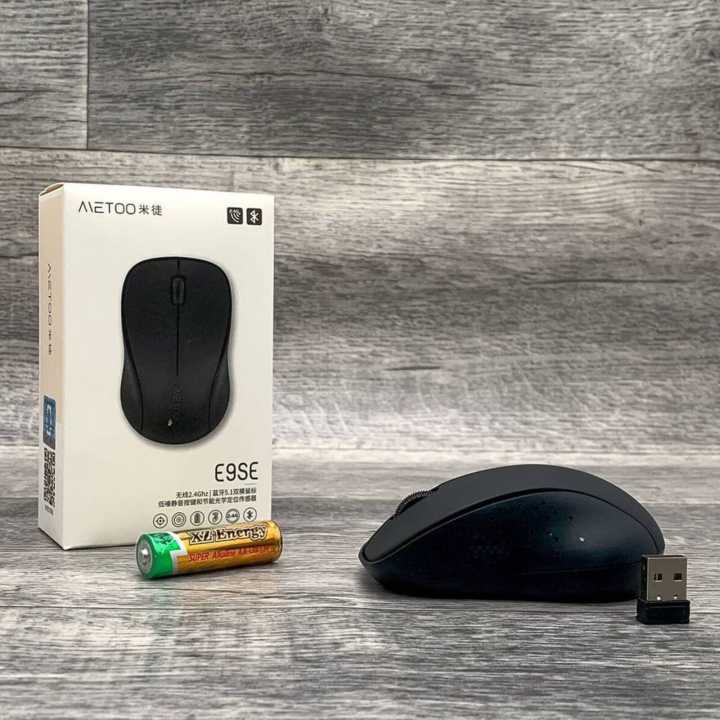 METOO E9SE Wireless Mouse Bluetooth 3.0 2.4GHz Dual Modes 1200DPI ...