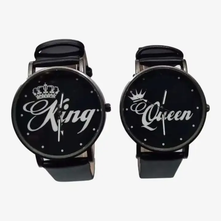 Black King/Queen Couple Watches For Him/Her | Daraz.com.np