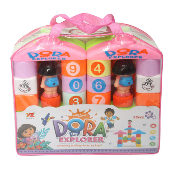 Multicolor Dora The Explorer Stacking Building Blocks - 32 Pcs | Daraz ...