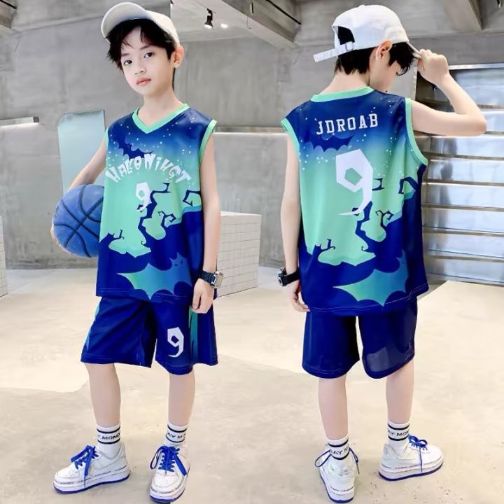 Boys' Basketball Jersey Quick Dry Set Baby Sleeveless Vest Summer Dress ...