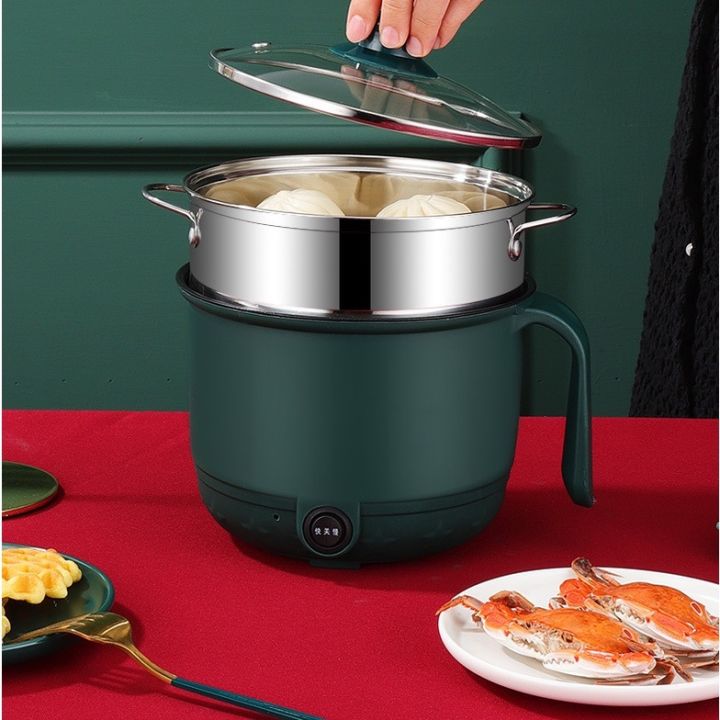 1.8L Electric Mini Cooking Pot Steamer with Stainless Steel Inner Pot ...