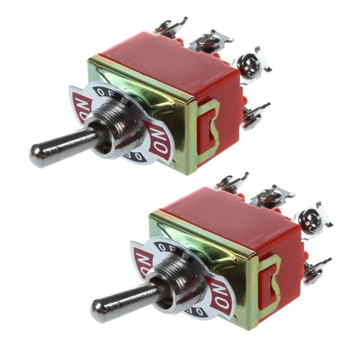 2X AC 250V 15A Latching 3 Way On-Off-On Single Pole Double Throw Toggle ...