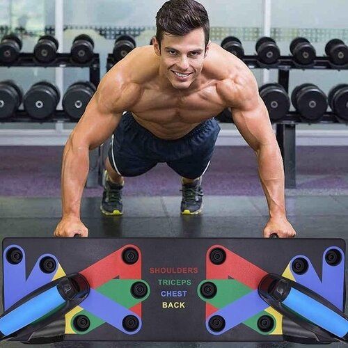BPS Gym Grade Thick 18 Muscle Area Power Press Push Up Board Gym ...