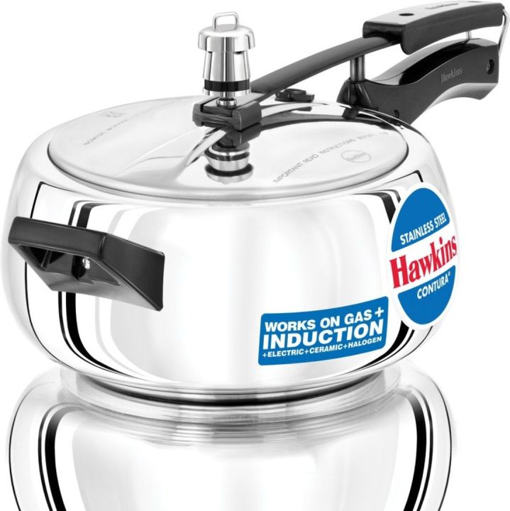 Hawkins Stainless Steel Contura SSC35 Induction Bottom Pressure Cooker ...