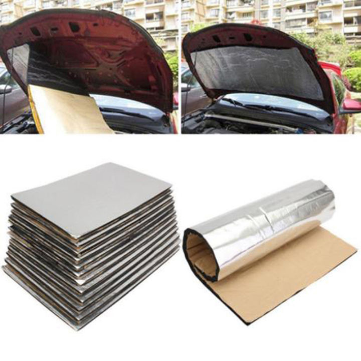 Car Sound Mat Proofing Deadener Heat Noise Insulation Hood Foam 50x30cm ...