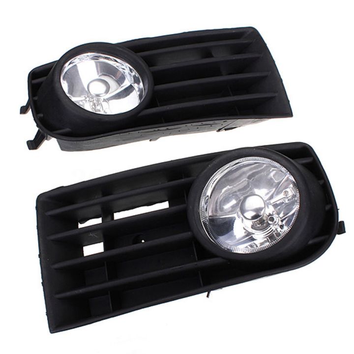 (COKP) White Fog Light Grill Kit Golf Mk5 2006 2007 2008 2009 Front ...