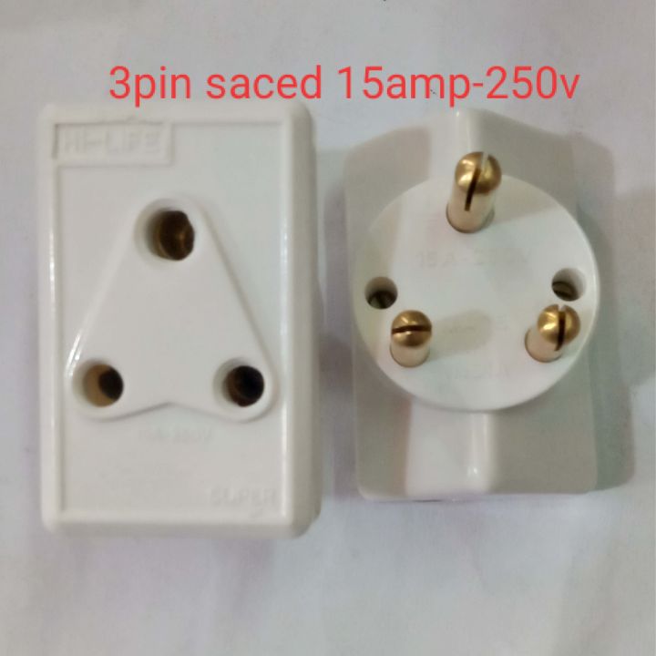 3 Pin Socket 15Amp-250V | Daraz.com.np