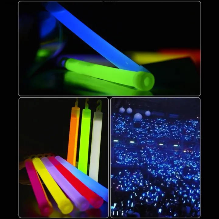 Jufang10pcs Camping Glow Sticks Waterproof 6 Inch Concert Party Light ...