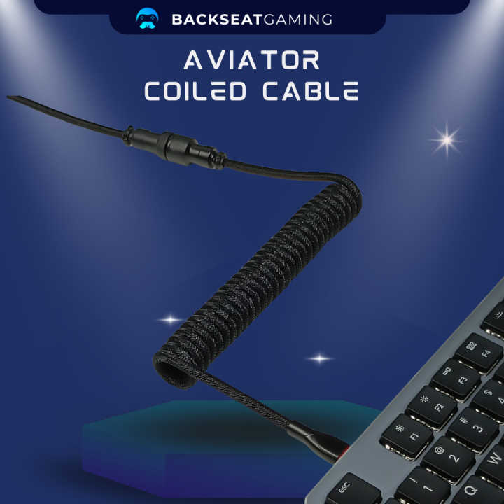 Aviator Coiled Cables for Mechanical Keyboards – Type C to 5pin GX16 ...