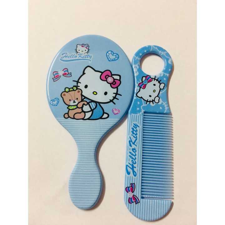 Small Size Hello Kitty Comb And Mirror For Kids Learning Self Combing ...