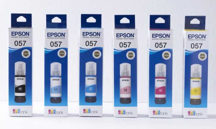 Epson 057 Ink Bottle for L8050 L18050 Printer (Black/Cyan/Magenta ...