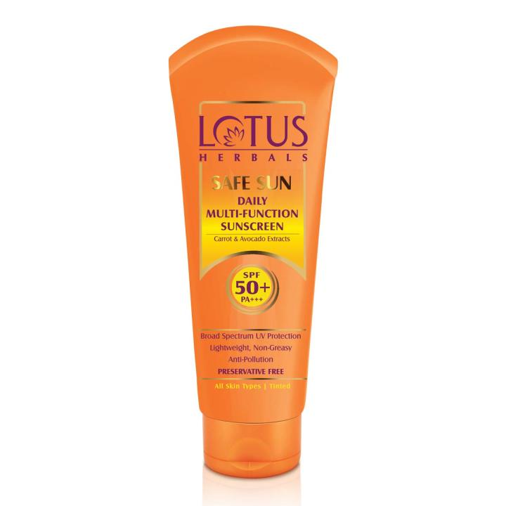 L0tus Herbals Safe Sun Daily Multi-Function Sunscreen SPF 50 PA+++ (60g ...