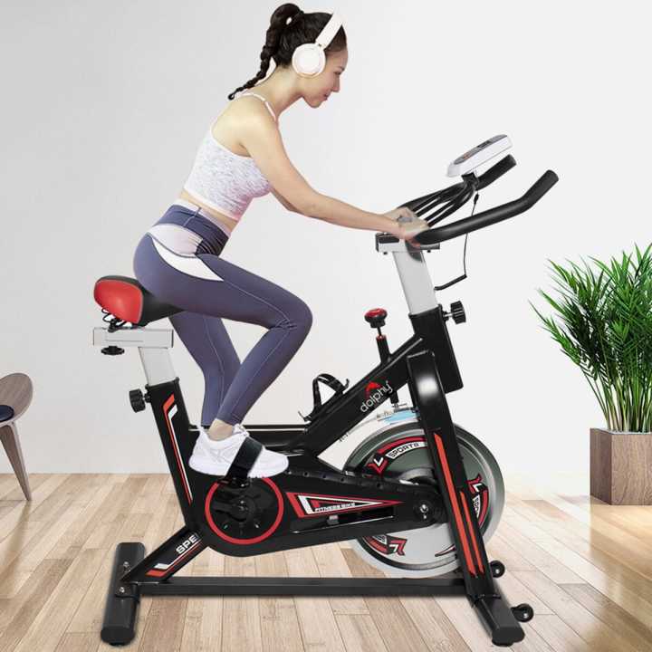 SPN's Exercise Spin Bike With 6 Kg Flywheel, LCD Display & Bottle ...