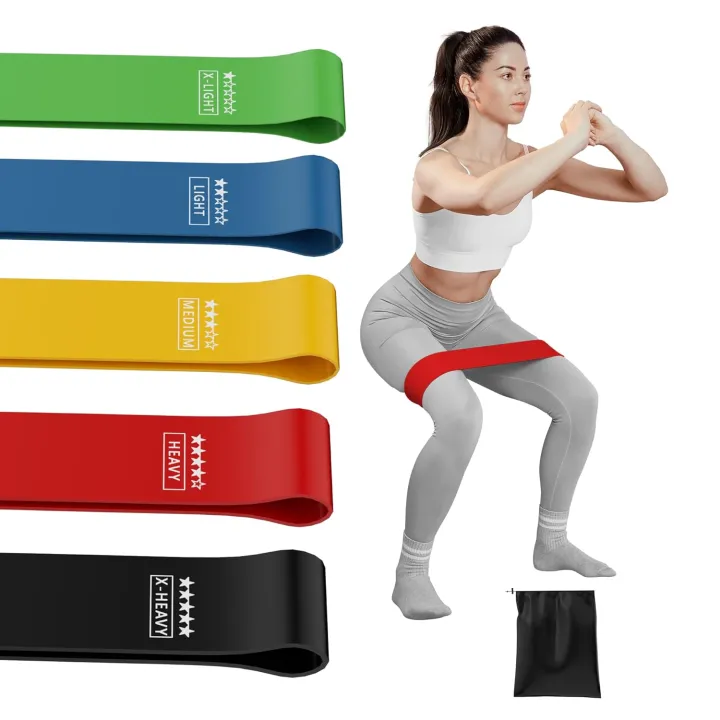 Resistance Loop Bands Set of 5 Levels – TPE Elastic Strength Training ...