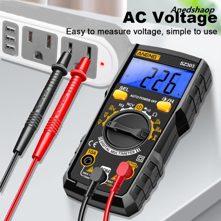 Anedshaop Digital Multimeter High Precision AC/DC Voltmeter Ammeter ...