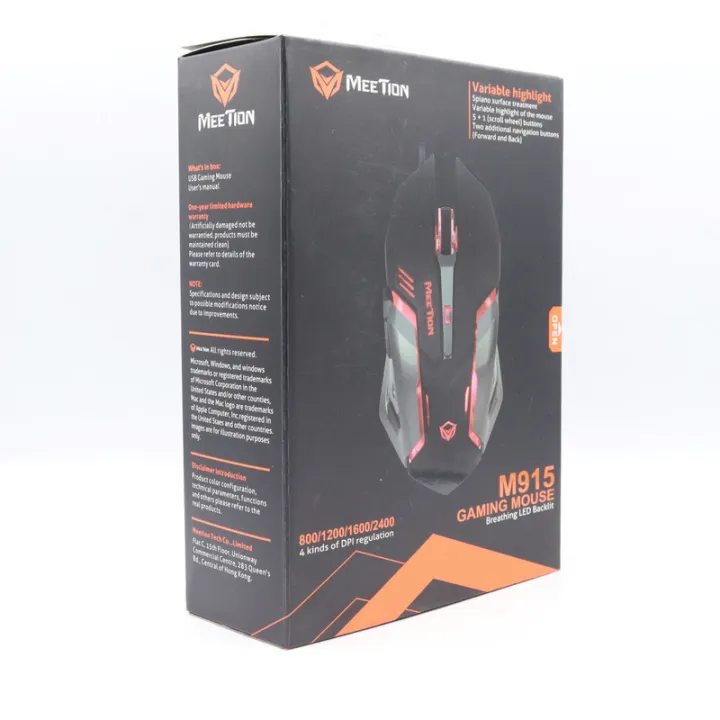 Meetion Gaming Mouse With Breathing Led Backlit M915 | Daraz.com.np