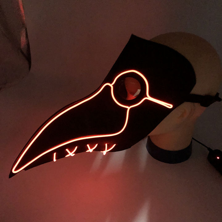 Glow LED Doctor Plague Cover LED Illuminate Halloween Cover Cosplay ...