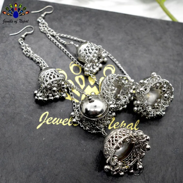 Silver Toned Layered Chain Pinjada by Jewels of Nepal | Daraz.com.np