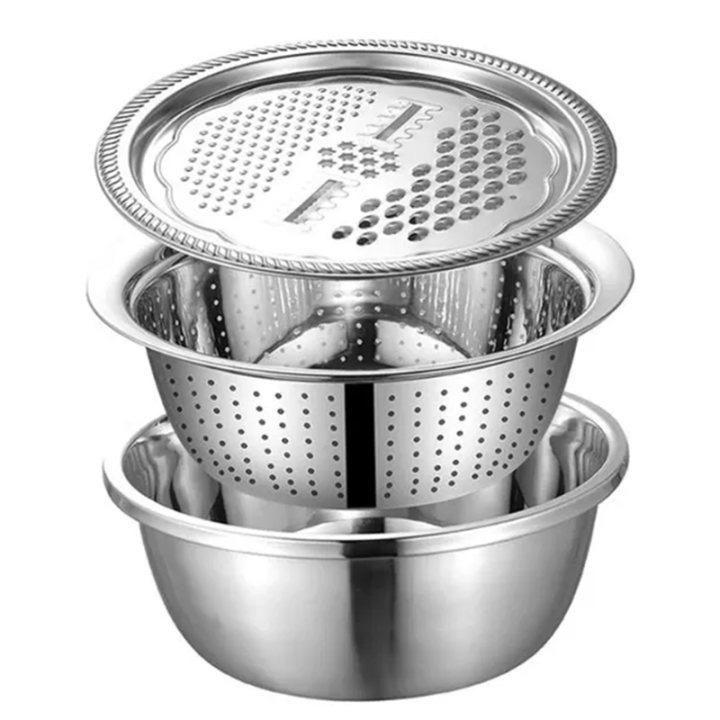 (GGBR) Multifunctional Kitchen Grater Set with Stainless Steel Drain ...