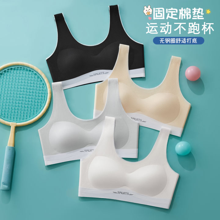 Seamless Fixed Cup Pad Developmental Puberty Bra for Teenage Girls ...