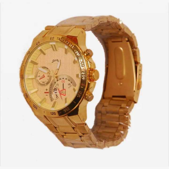 Supa Yellow Dial Big Size Round Shape Watch For Men | Daraz.com.np