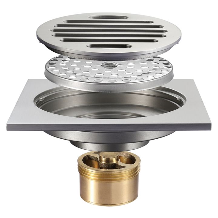 HIDEEP Bathroom Floor Shower Drain Waste Floor Drain Anti-Odor Bathtub ...