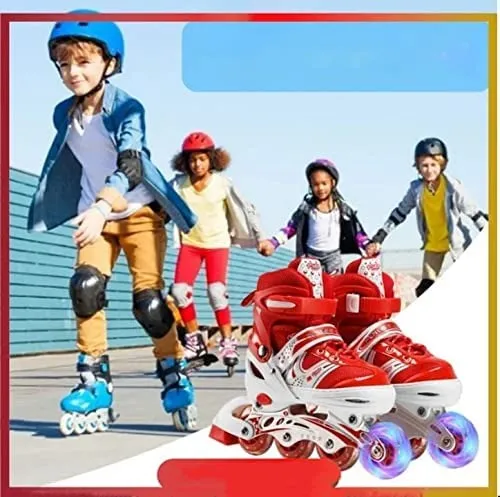 Adjustable Roller Skates with LED Front Wheel, Can Convert from Inline ...