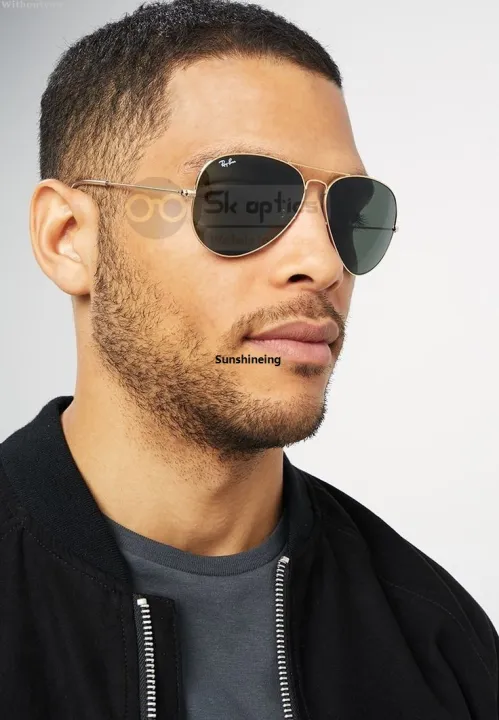 Cover Ray-Ban Len 3026 Green Unglae New Luxury Gold Aviator GLAUnglae ...