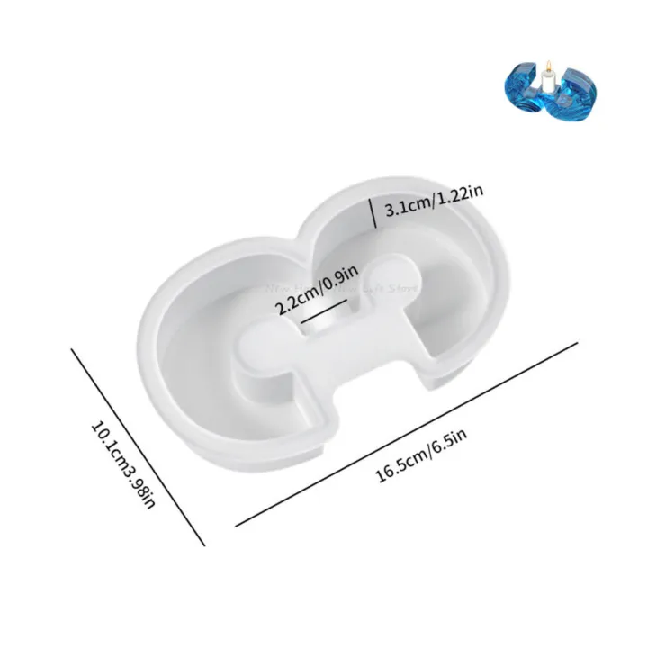 Digital Candlestick Epoxy Resin Silicone Mold Arabic Numerals Candle Bracket Gypsum Molds Home ...
