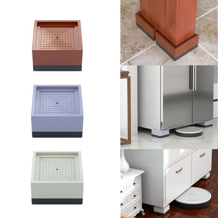 Heavy Duty Adjustable Furniture Foot Pad Desk Lifts Chocolate Shape Bed ...
