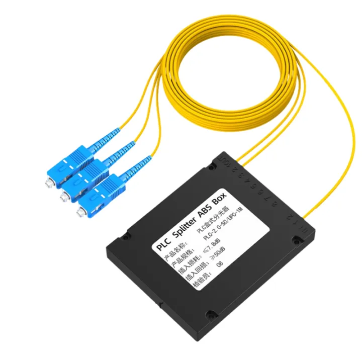 SC/UPC Fiber Optic Splitter Box 1/2 PLC Splitter ABS Box Fiber Optical ...