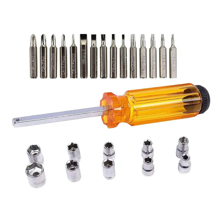 28 in 1 Multipurpose Heavy Duty Steel Alloy Screwdriver Tool Kit, Solid ...