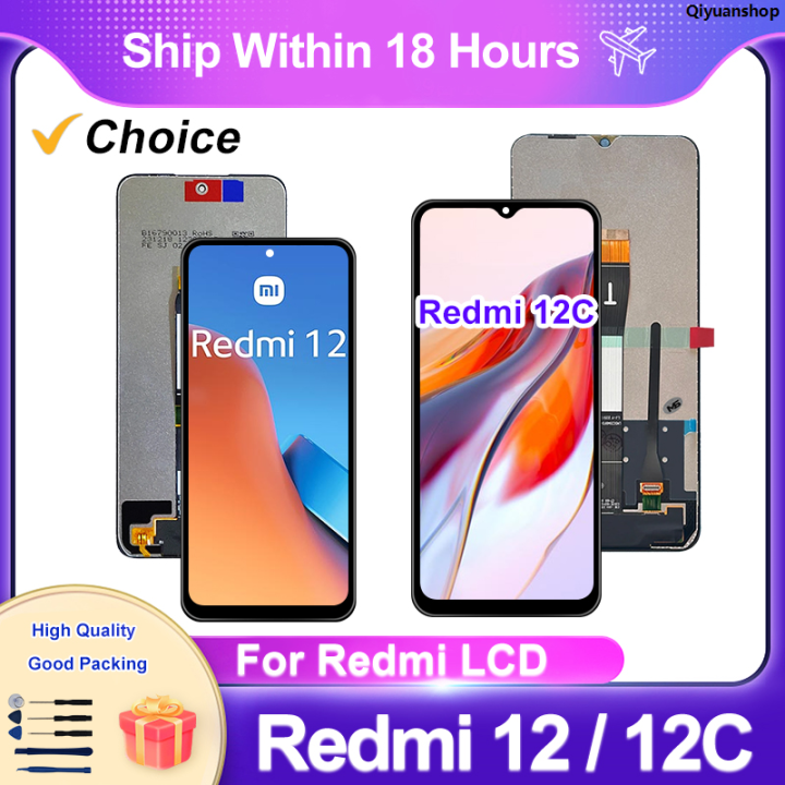 QiyuanshopOriginal Choice ForXiaomi Redmi 12C LCD 22120RN86G Display ...