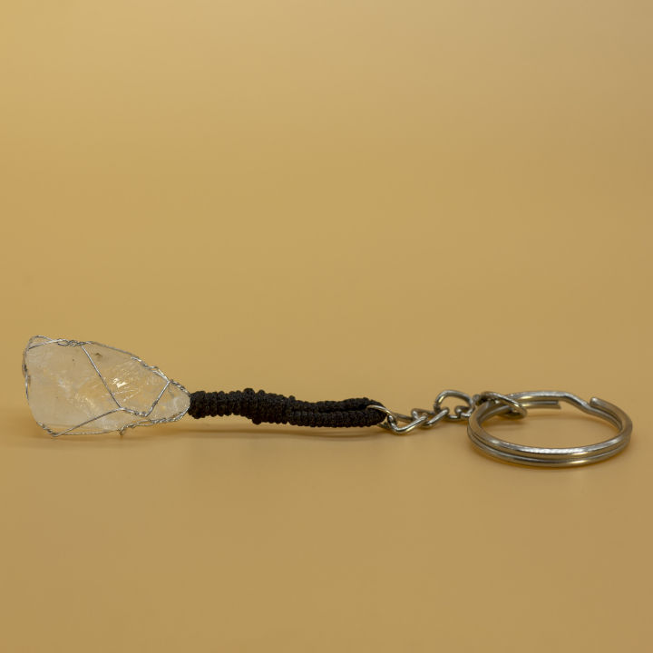 Clear Quartz/Crystal Rough Stone Keychain | Daraz.com.np