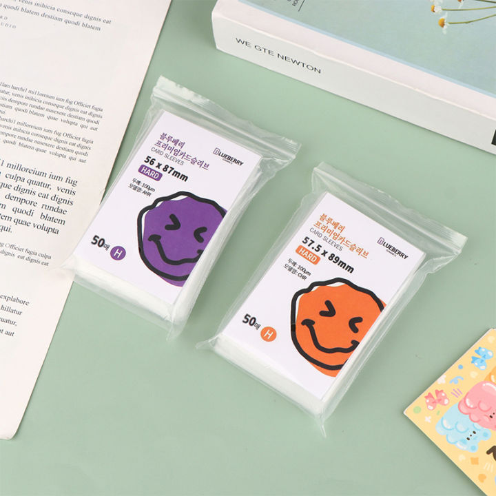 50pcs CPP Blueberry Sleeves Kpop Photocard Protector Sleeve Hard Card ...