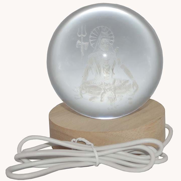 Large Crystal Ball For Shiva Bedside Light Holiday Gift 3D Lamp Home ...
