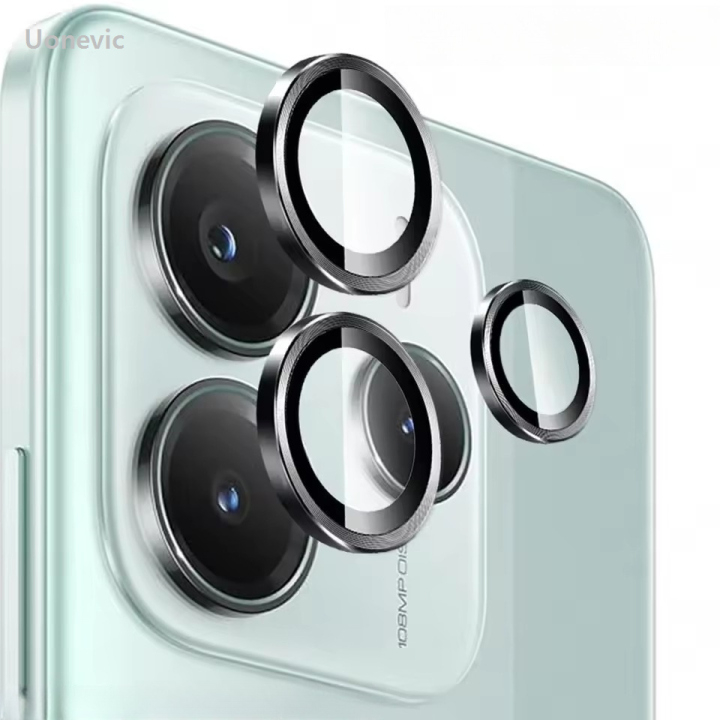 Uonevic New style Metal Ring+Lens Tempered Glass For Redmi Note 13 Pro ...