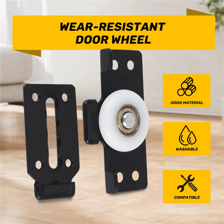 2 pcs Sliding Door Wardrobe Pulleys Small Hanging Wheels Silent | Daraz ...