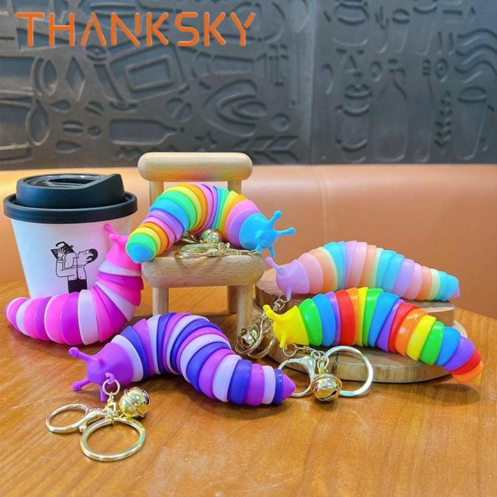 Articulated Decompression Fidget Slug Keychain Creative Cartoon ...