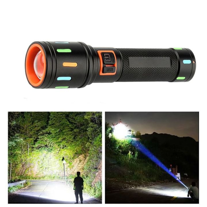 Multi-Purpose Rechargeable Colorful Fluorescent Flashlight Powerful ...