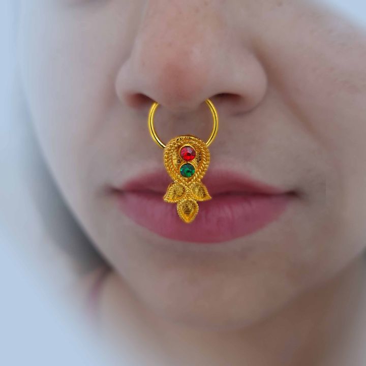Gold Plated Bulaki Nose Pin for Women | Daraz.com.np