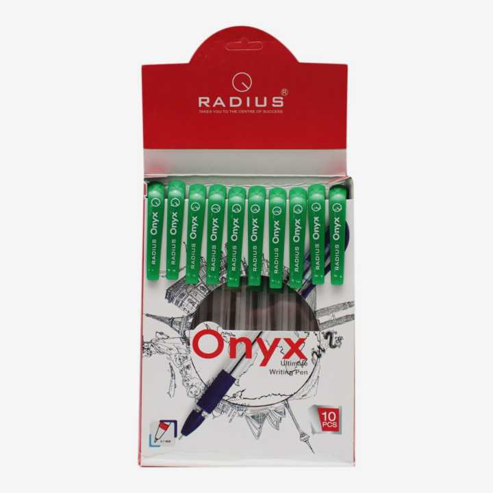 Radius Onyx Ultimate Writing Pen Green Ink Pack Of 10 | Daraz.com.np