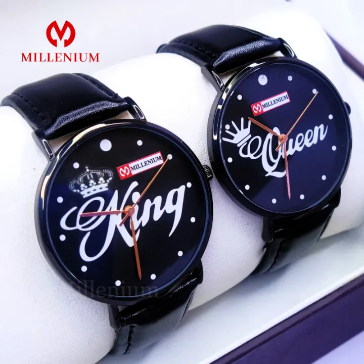 Black King/Queen Couple Watches For Him/Her | Daraz.com.np