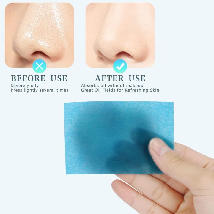 50 Pcs Natural Oily Facial Blotting Paper Face Nose Oil Potable ...