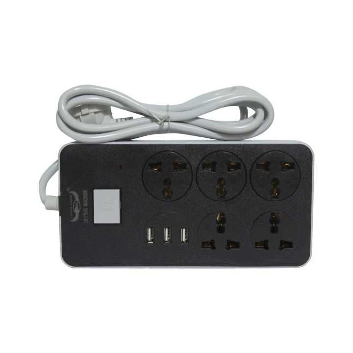 Lucky Hawk Anti-Static Power Socket 3 Usb 5 Port | Daraz.com.np